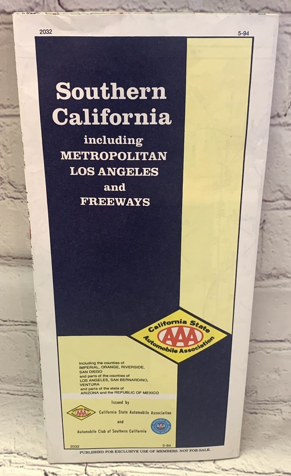 Southern California AAA Map 1994 Disneyland Front Photo Snow White ...