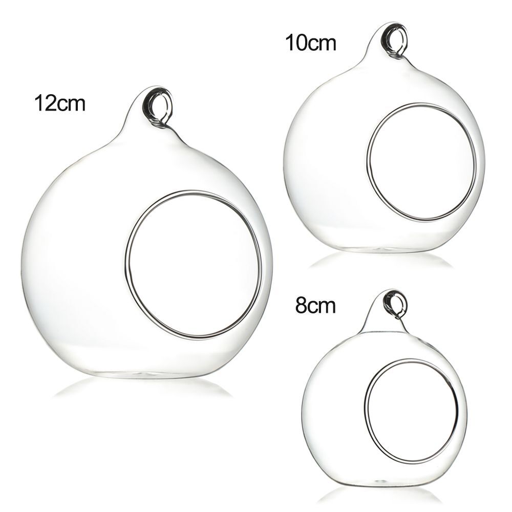 Container Christmas Decoration Bottle Fillable Bauble Clear Glass Ball ...