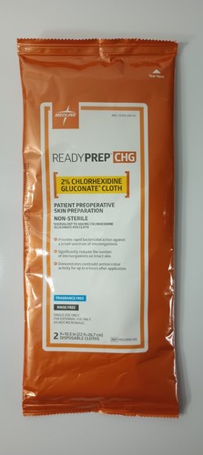 MEDLINE ReadyPrep CHG 2% Chlorhexidine Gluconate Cloth Single Pack Exp ...