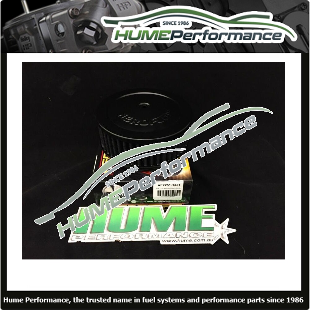 AEROFLOW 6 3/8 x 2 1/2 BLACK AIR FILTER ASSEMBLY WASHABLE ELEMENT ...