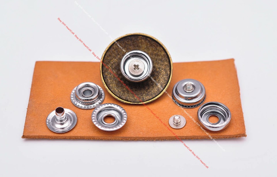 10X Brass Sun Flower Leathercraft Turquoise Concho Snap Button ...