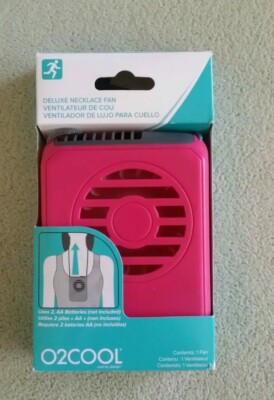 O2 Cool Deluxe Portable Battery Operated Necklace Fan - Color Pink | eBay