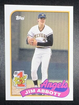 1989 Topps Jim Abbott 1st Round Draft Pick RC Rookie #573 Angels | eBay