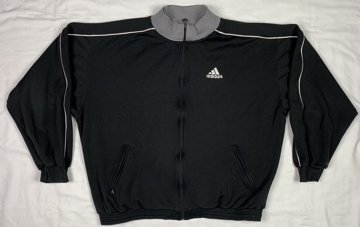 Vtg Adidas Mens Track Jacket XL Black White Full Zip D5 | eBay Vtg Adidas Mens Track Jacket XL Black White Full Zip D5 | eBay