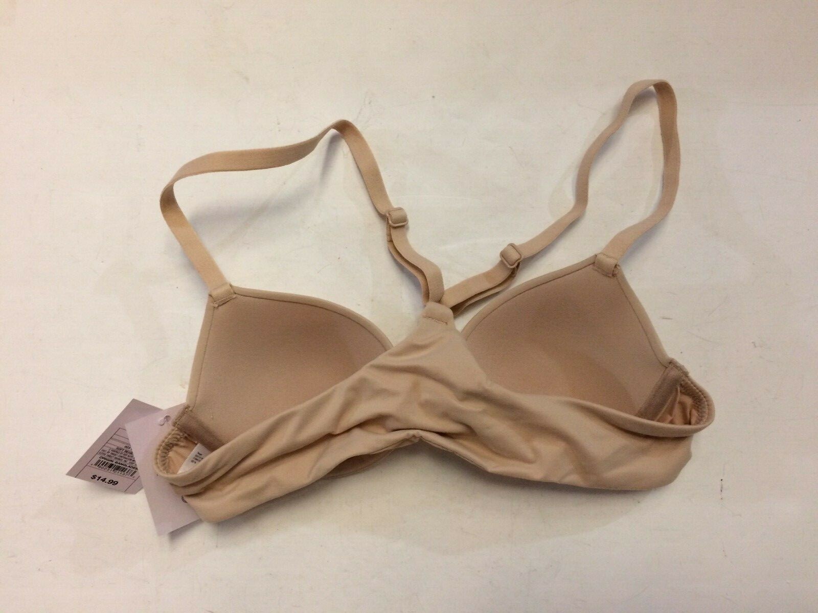 2 PACK Auden Women's Ace Lightly Lined Demi Racerback Bra, 32AA, BEIGE ...