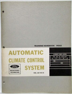 1968 Ford Automatic Climate Control System Training Handbook Course ...