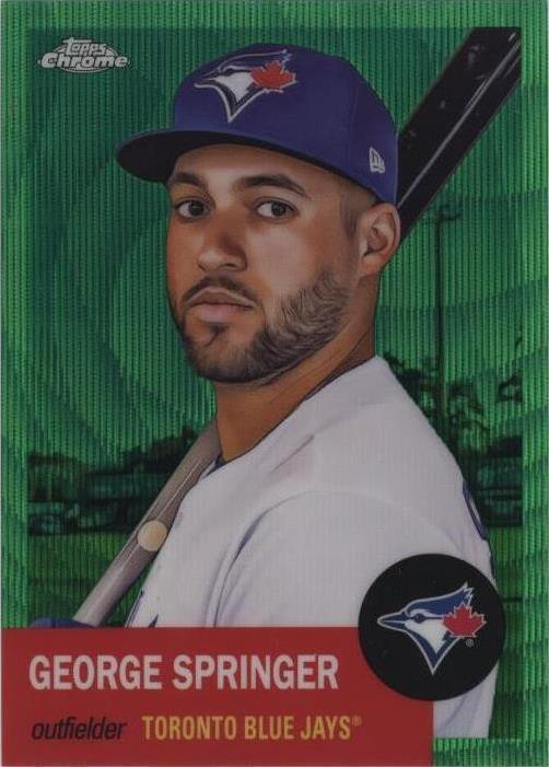 2022 Topps Chrome Platinum Anniversary - George Springer #36 Green Wave ...