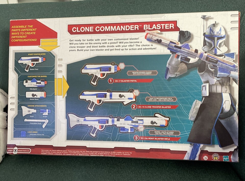 Star Wars 2009 Clone Wars Clone Commander Blaster NIB Build Your Own ...