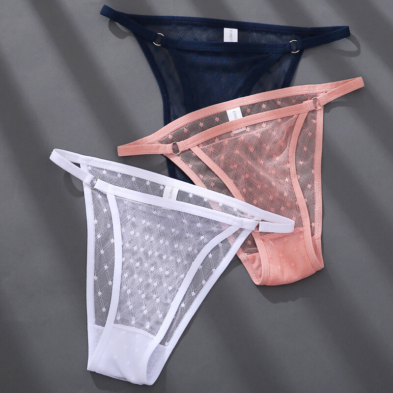 Sexy Womens See Through Sheer Mesh G string Panties Underwear Thongs ...