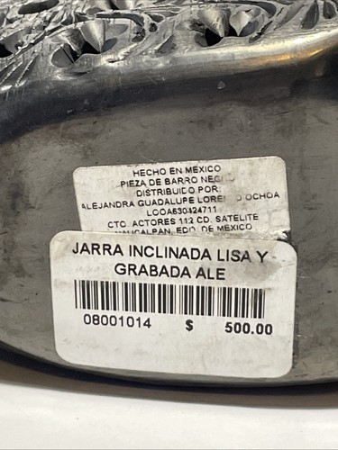 Dona Rosa Barro Negro Mexico Pottery Pitcher Pierced Vase Signed Clay 8 ...