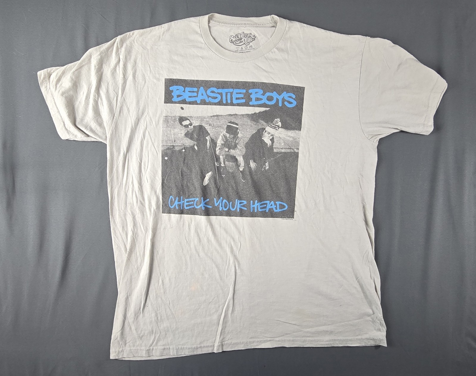 Six Fifty One Beastie Boys Mens Large Creme Check Your Head 2010 Band Tee Shirt | eBay