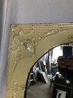 Decorative Salvaged Tin Ceiling 23" SQ. Butterscotch Metal Oval Mirror ...