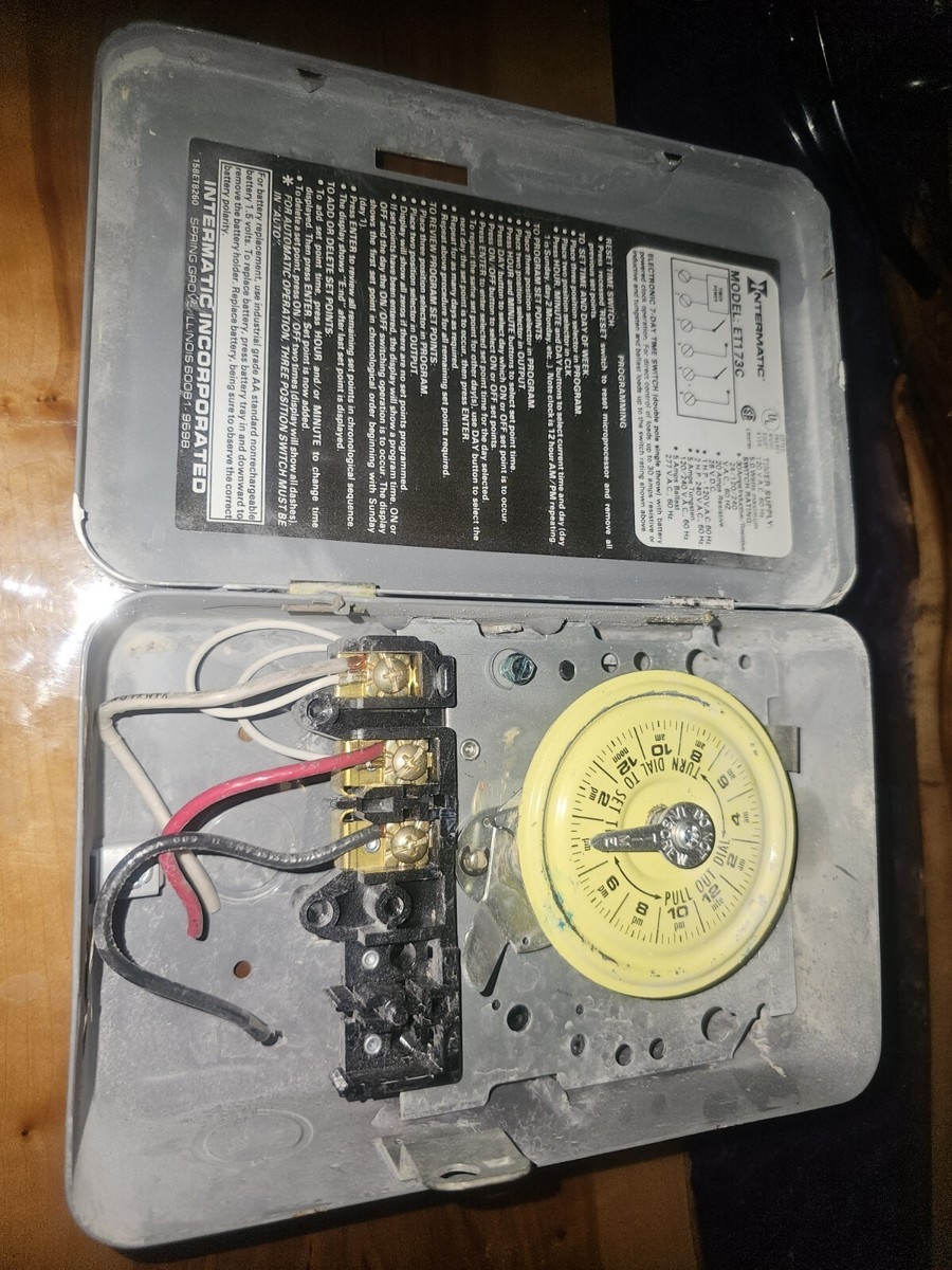 Diagrama de fiação do temporizador Intermatic 120v