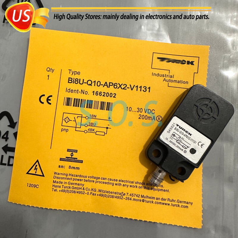 For Turck Flat sensor BI8U-Q10-AP6X2-V1131 Proximity Switch 3 Pins New ...