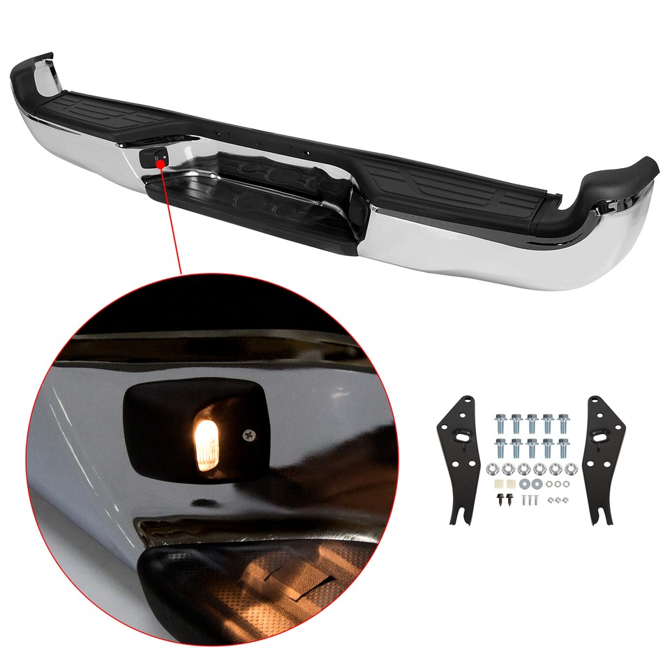 2005-2015 Toyota Tacoma Pickup Chrome Steel Complete Rear Step Bumper ...