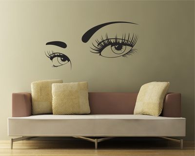 ADESIVO MURALE - OCCHI SENSUALI - WALL STICKERS ADESIVI DA PARETE | eBay