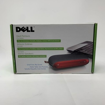 Dell PS210 Red Micro-USB 2.0 Stereo Speakers For Laptops, Netbooks, MP3 ...
