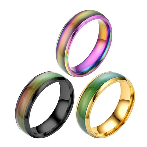 Mood Rings Women's Rings With Temperature Embossing Ring Color Changing ...