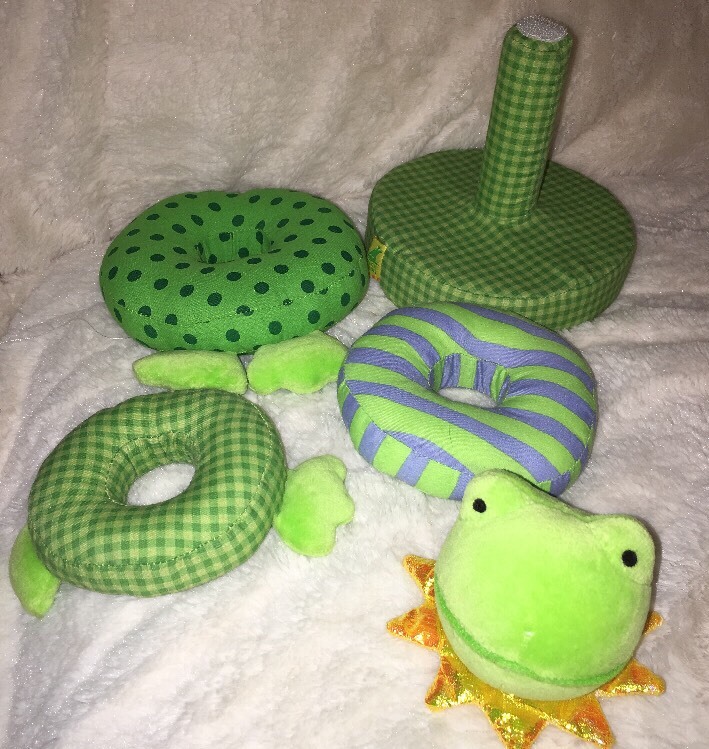 Rich Frog Little Stacker Frog Green Stacking Activity Toy Cloth Stuffed ...