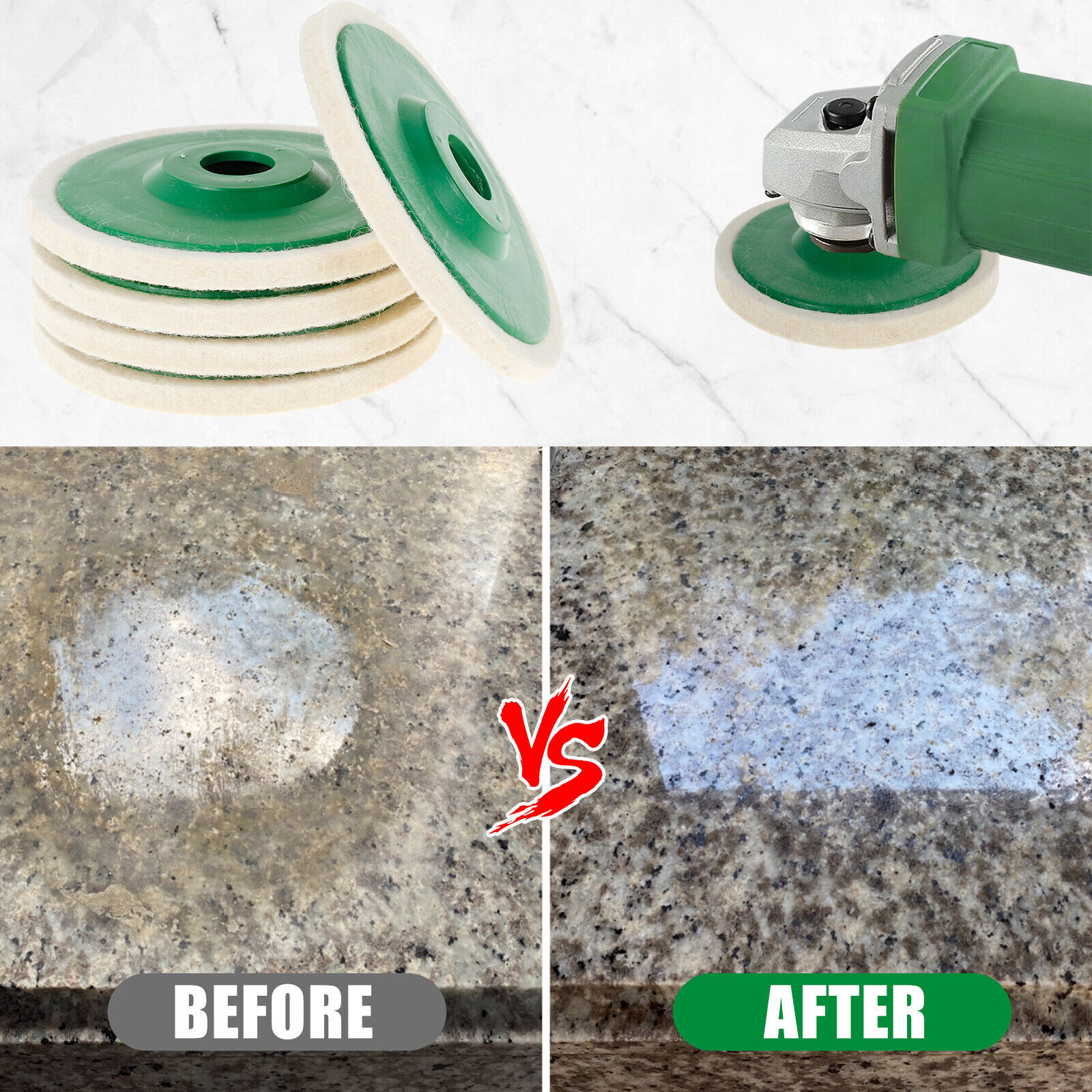 125MM Wool Polishing Wheel Grinding Sanding Buffing Disc Pads for Angle ...