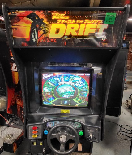 Fast and Furious DRIFT Sit Down Arcade Driving Video Game Machine ...