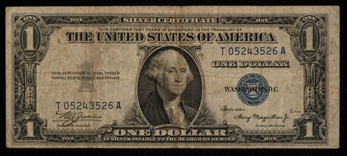 Fr 1608 M $1 1935 A Silver Certificate US - TA Block - Mule - SKU ...