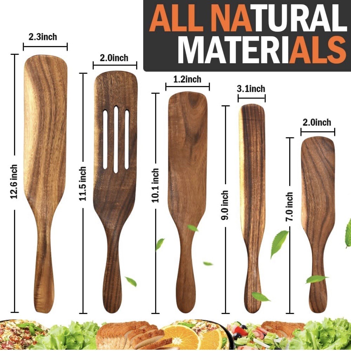 6 piece Wooden Spurtles Utensils Kitchen Tools With Storage Cup | eBay