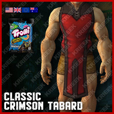 WoW Warcraft Classic Crimson Tabard Trolli Candy Promo Card From Circle ...