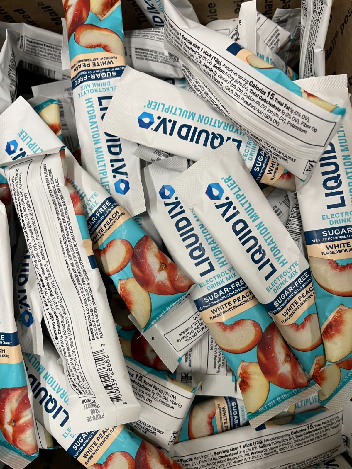 Liquid I.V. Hydration Multiplier White Peach Sugar Free, 30 Sticks
