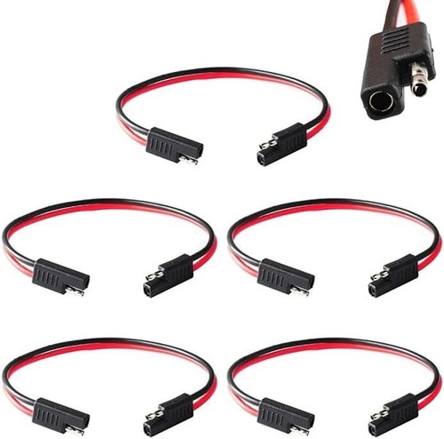 5Pcs 12" 12Gauge 12V 2 Pin Quick Disconnect Wire Harness SAE Connector ...