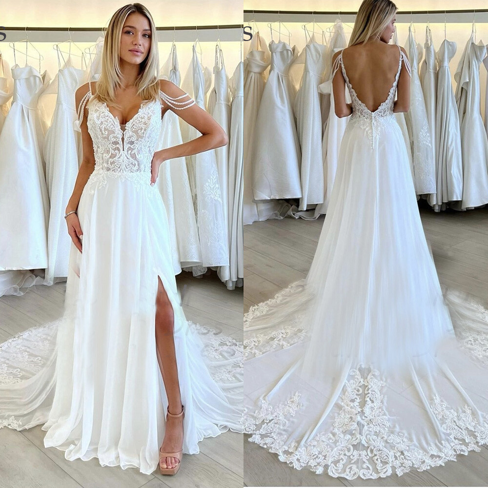Backless Chiffon Wedding Dresses