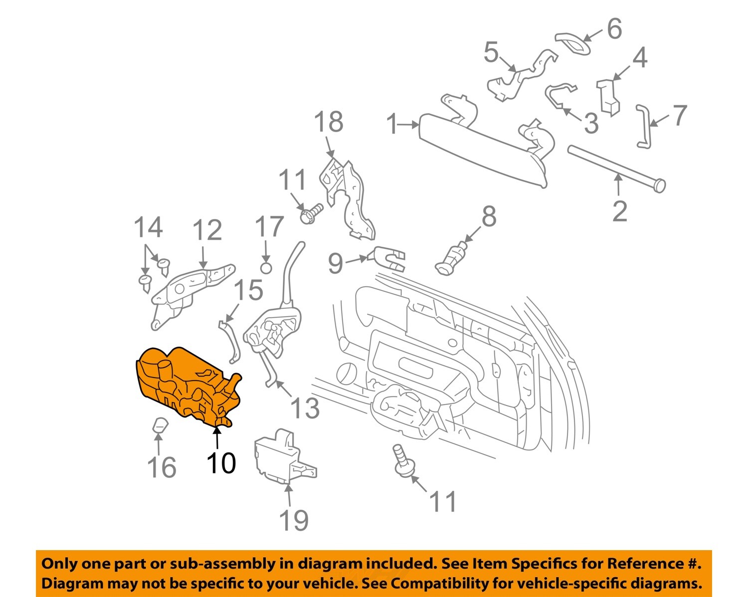 GM OEM 02-09 Bravada Lift Gate Lock Hardware-Lock 15110511 | eBay