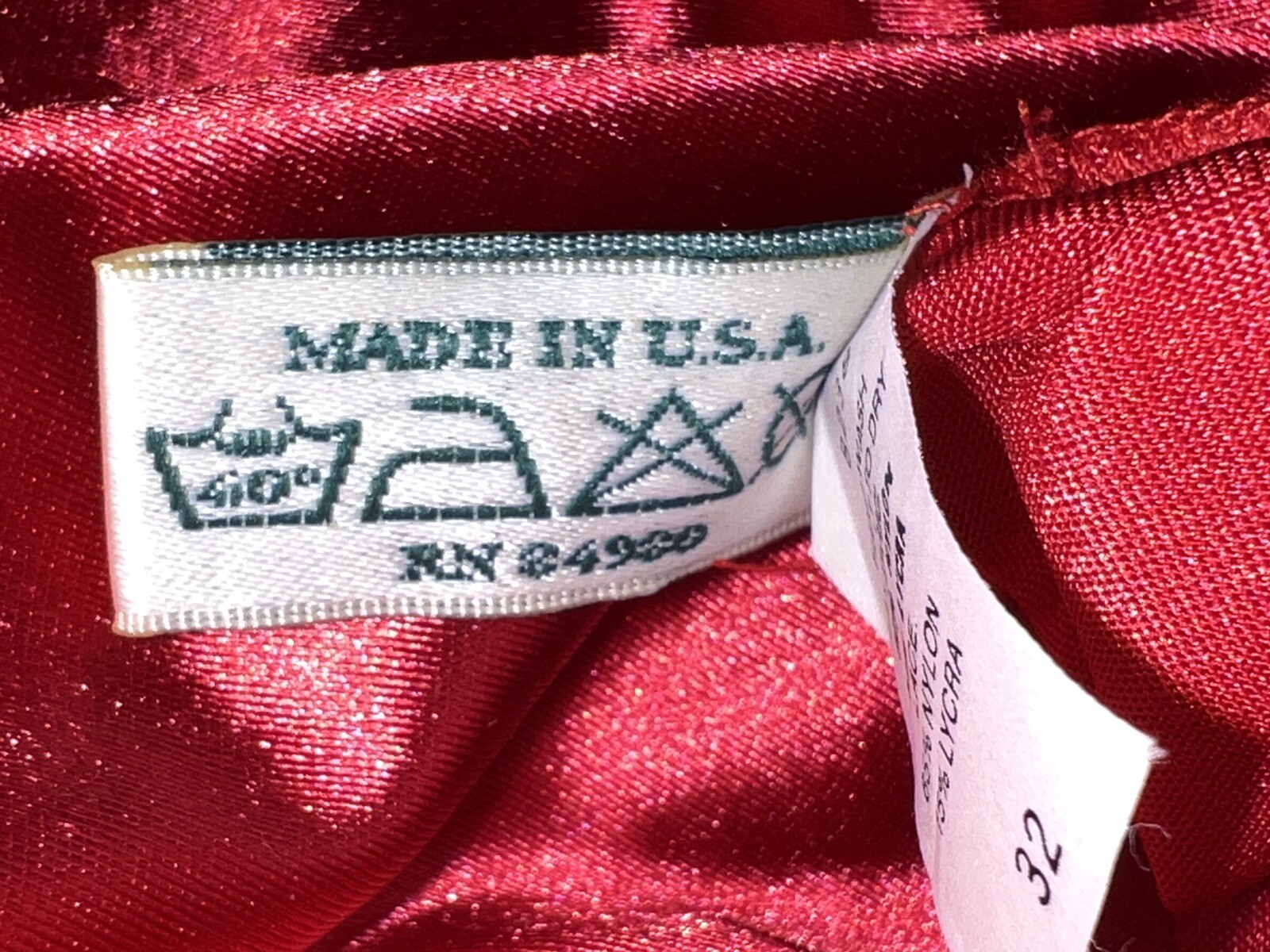 Vintage RED Second Skin SATIN Teddy BODYSUIT HI-CUT WET LOOK Size 32 ...