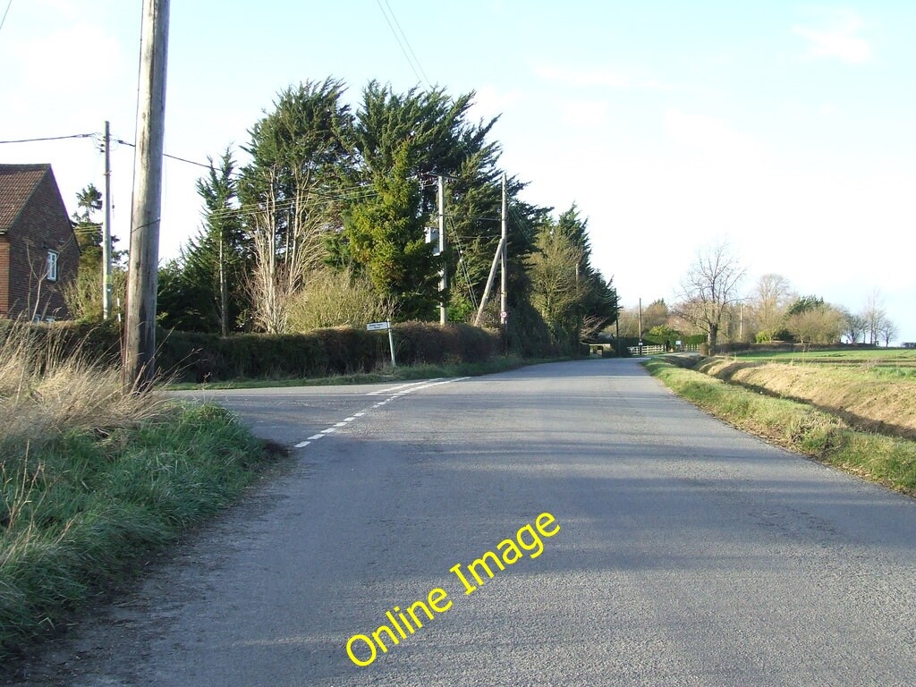 Photo 6x4 Road Junction Clopton Corner Road junction near to Debach ...