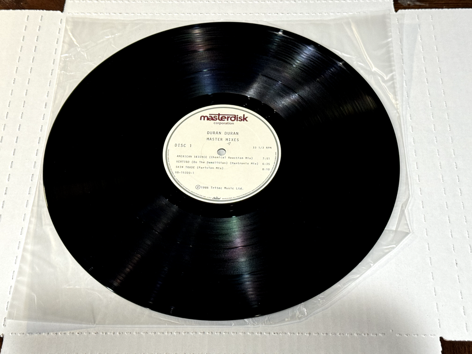 Duran Duran- Master Mixes- 2X Vinyl 12" Single Sided Limited 1987 ...