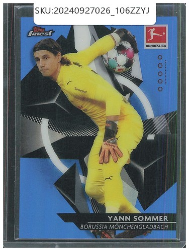2021 Topps Finest Bundesliga Yann Sommer /150 Blue #74 | eBay