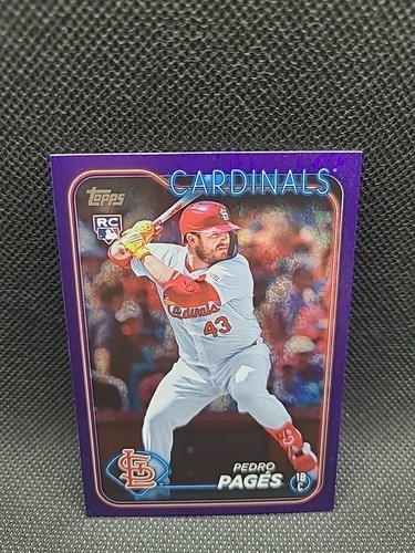 2024 Topps Update Pedro Pages Purple Foil Rookie Card /799 St. Louis ...
