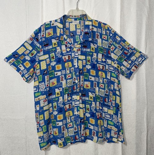 Vtg Koret Francisca XL Petite Multicolor Button Up Top Vacation Cruise ...