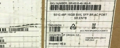 Brocade 6510-48 Ports- 16 Ports Licensed- SFP Network Switch BR-6510-48 ...