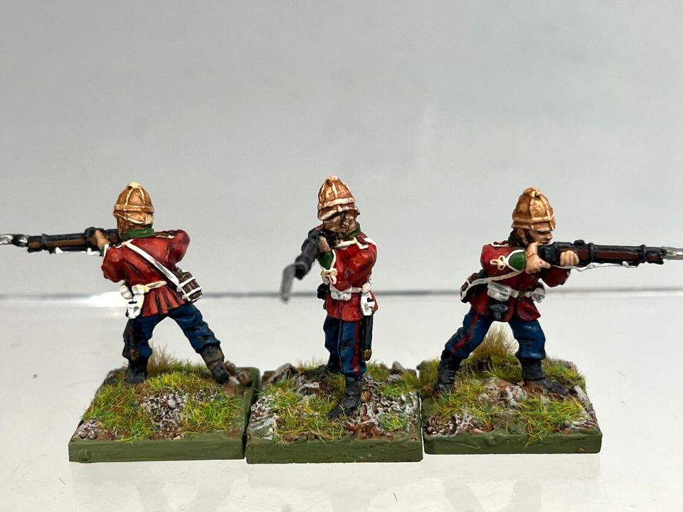 28MM Zulu War PAINTED 24th Regiment of Foot British Infantry Black Tree ...