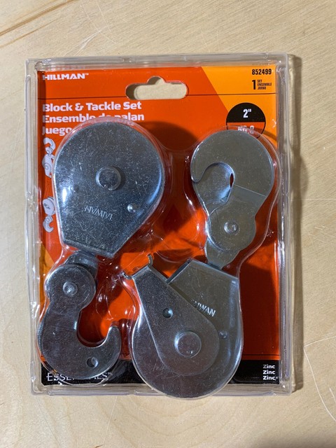 Hillman Hardware Essentials 2" block/tackle set 480 lbs 852499 "up to 3 ...