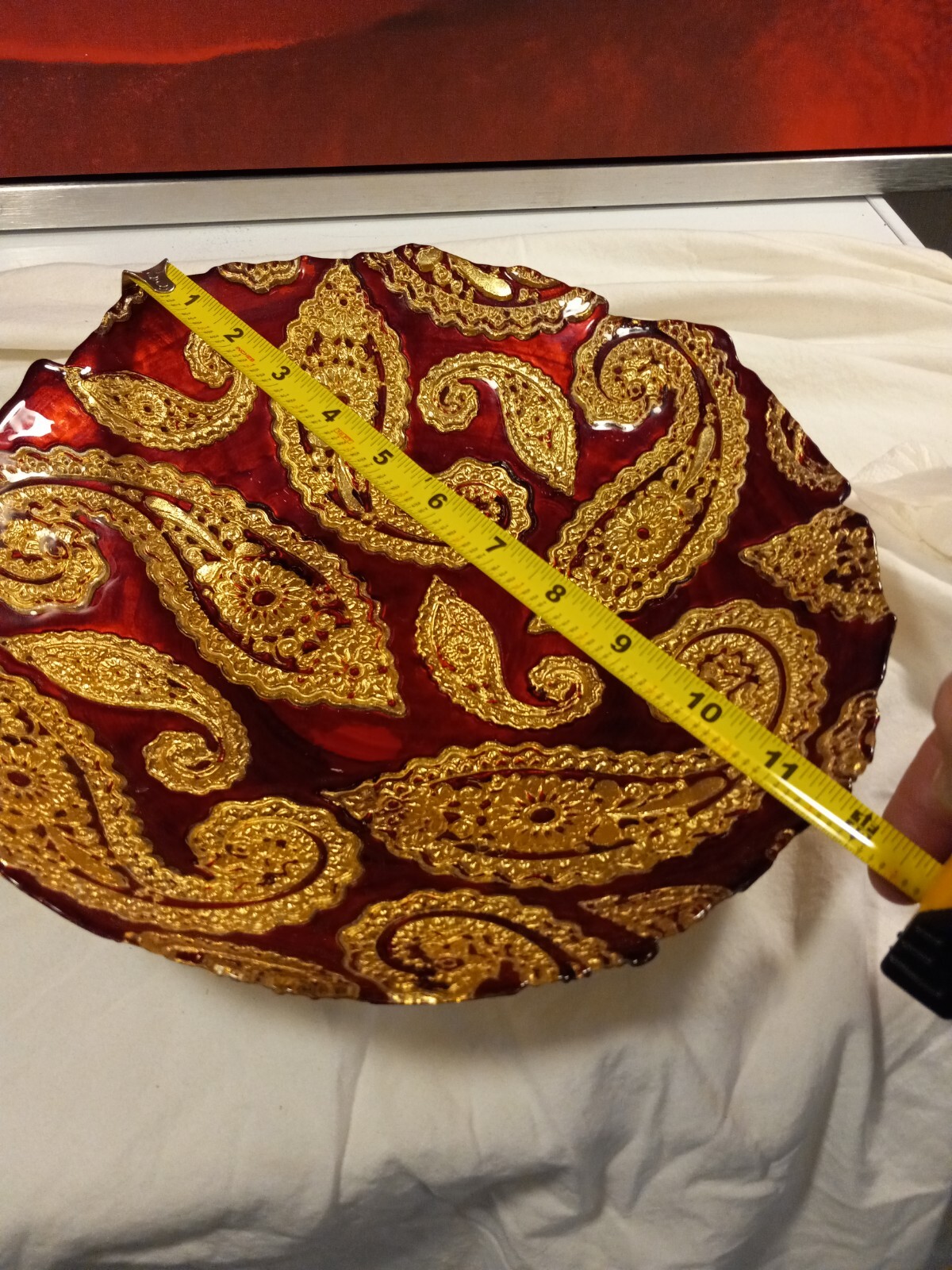 Artistic Accents RED GOLD 12" Bowl | eBay