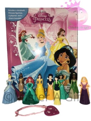 DISNEY PRINCESSES 2015 BUSY BOOK - STORY 9 FIGURES AND A BRACELET - UK ...