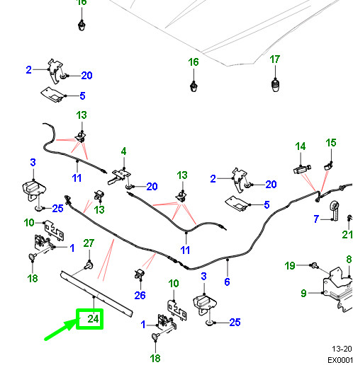 JAGUAR XE X760 Engine Bonnet Centre Shield T2H12979 GENUINE for sale ...