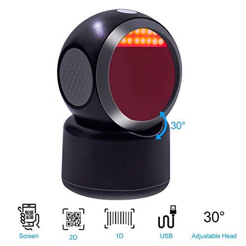 1D 2D QR Desktop Barcode Scanner Symcode Omnidirectional Hands-Free ...