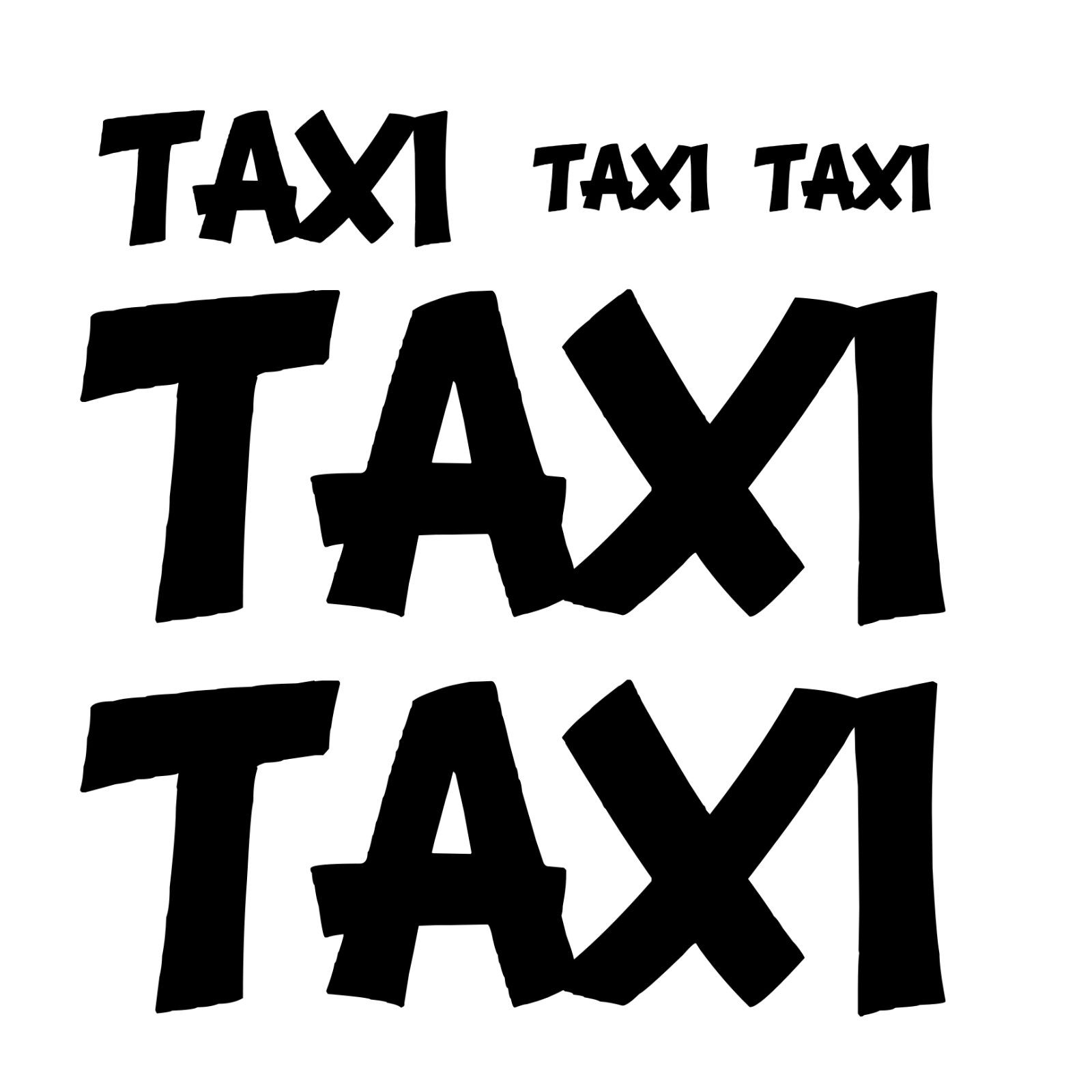 TAXI Vinyl Decal Stickers Set of 5 Decals - Select Color - #WG35 | eBay