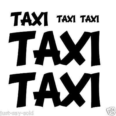 TAXI Vinyl Decal Stickers Set of 5 Decals - Select Color - #WG35 | eBay