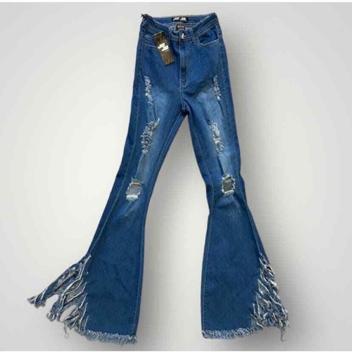 Boot Cut/ Bell Bottom Distressed Hem Jeans- Size 5 | eBay