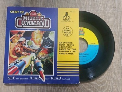 1982 STORY OF ATARI MISSILE COMMAND KID STUFF BOOK & RECORD 45 LP VIDEO ...