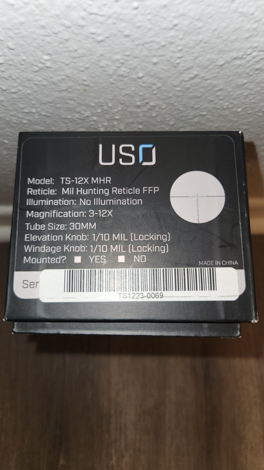US Optics TS-12X-MHR 3-12x44mm Non-Illuminated FFP MHR Reticle | eBay